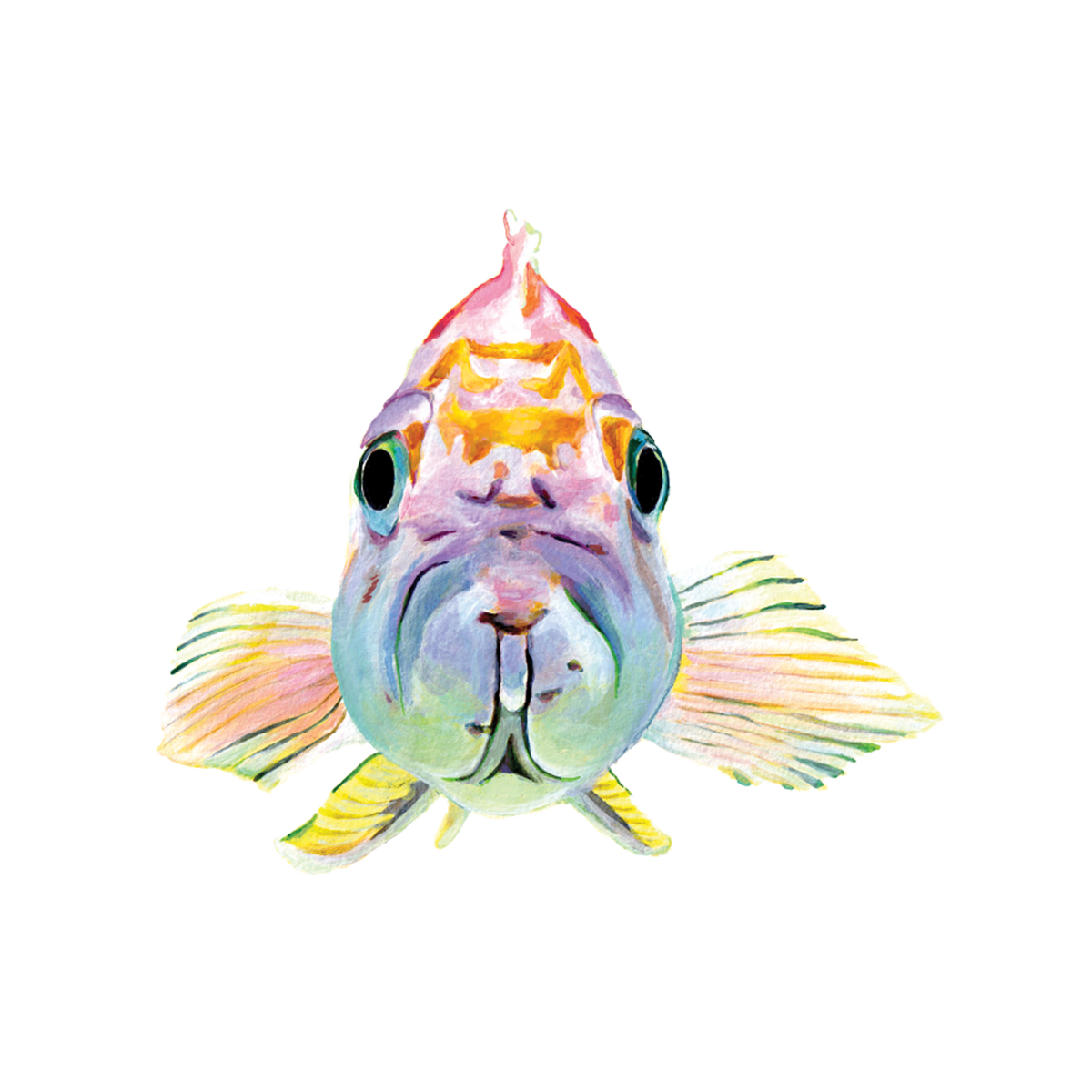 Neon Fish Face Tattoos – J6R6